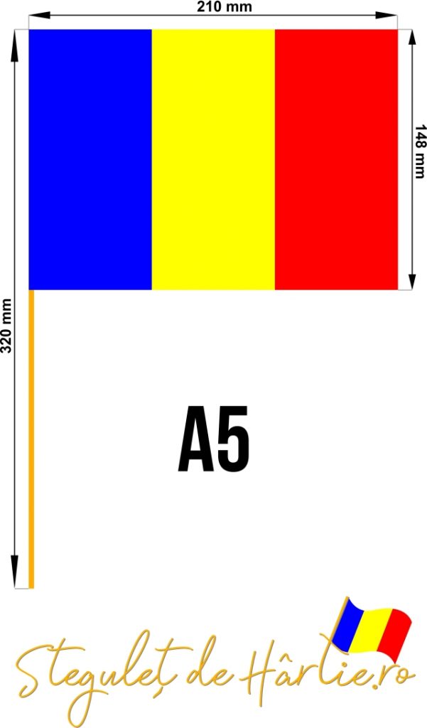 Stegulete tricolore A5 • Stegulete de hartie