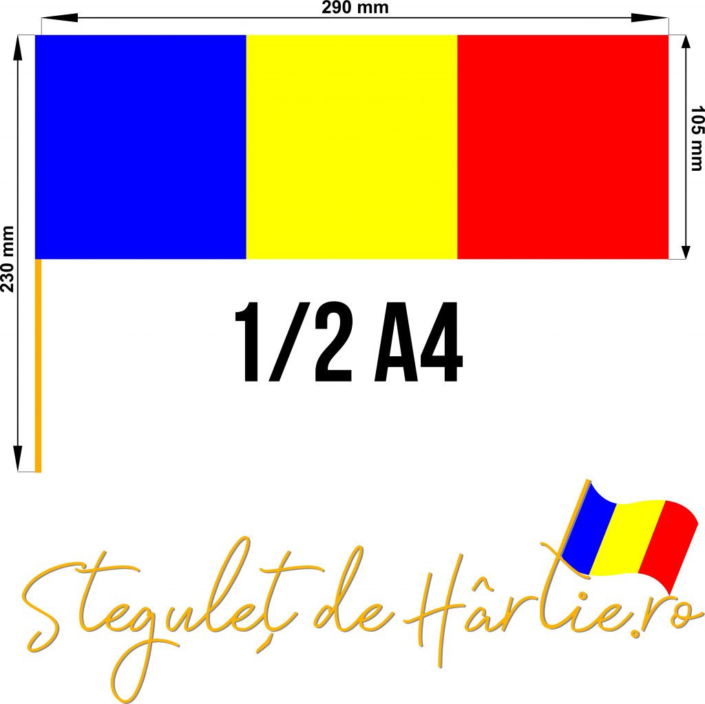 Stegulete tricolore 1/2 A4 • Stegulete de hartie
